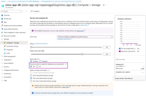 Configure The Sql Database For Zone Resilient Mode Nerdio Manager For