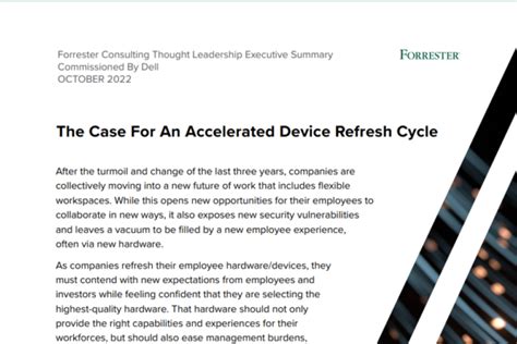 Forrester The Case For An Accelerated Device Refresh Cycle Network Informer