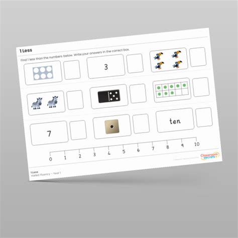 Year 1 1 Less Varied Fluency Resource Classroom Secrets