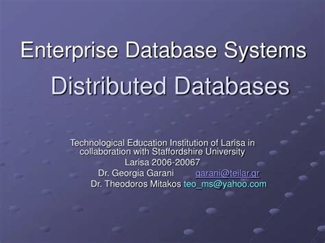 ppt distributed databases powerpoint presentation free download id