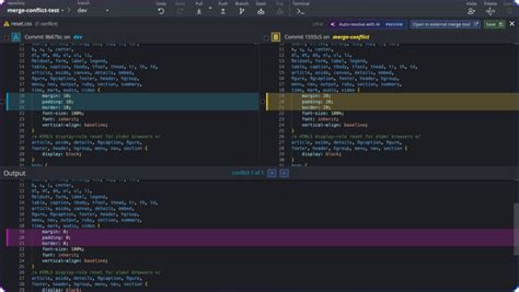 Git Merge Conflict Resolution Tool Visual 3 Way Merge Editor Gitkraken