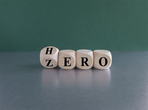 From Zero To Hero Cubes Form The Words Zero Hero Concept Of