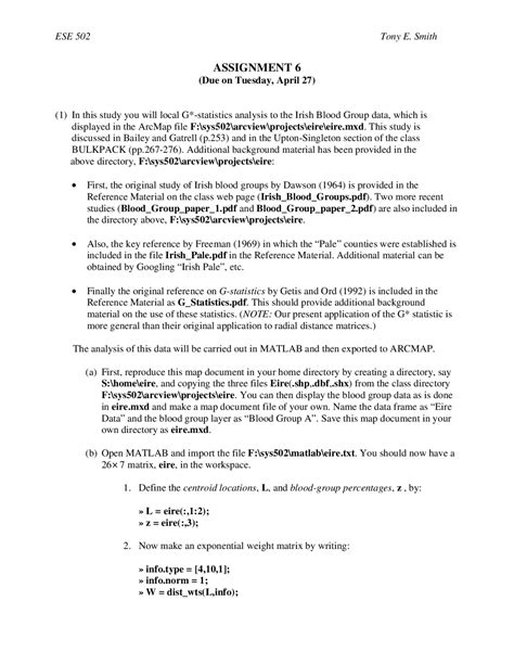 Homework 6 Questions Introductions To Spatial Analysis Ese 502 Docsity