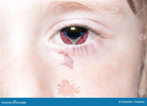 Human X S Face With National Flag And Map Of Antigua And Barbuda Stock Image Image Of
