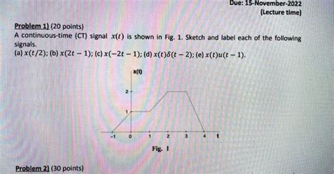 solved due 15 november 2022 lecture time problem20points a