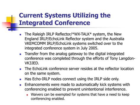 Ppt Applications Of Echolink And Irlp In Emergency Communications Powerpoint Presentation Id