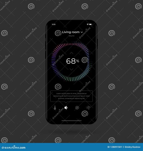 Dashboard Ui And Ux Kit Control Center Design Temperature Control In The Room Cartoon Vector
