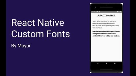 Custom Fonts In React Native YouTube