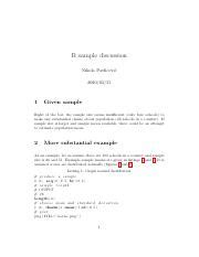 R sample and normal distribution example pdf R sample discussion Nikola Pavliˇcevic