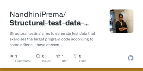 Github Nandhiniprema Structural Test Data Generation Structural Testing Aims To Generate Test