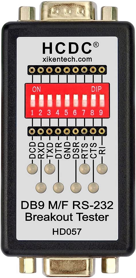Hcdc Rs232 Breakout Tester Led Monitor Db9 Male To Female Breakout