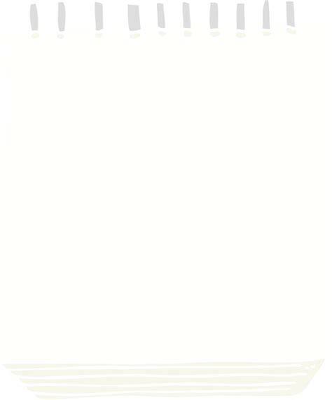 Flat Color Illustration Of Notepad PNG