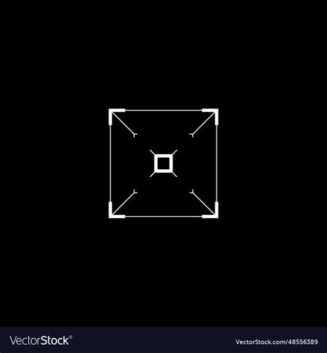 Cyberpunk Style Rectangle Target Futuristic Gui Vector Image