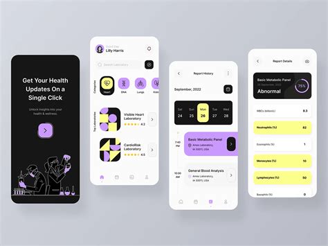 Medical Lab Test Result App UI Behance