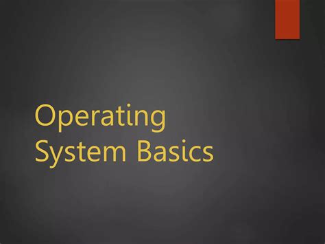 Introduction To Operating Systemspptx