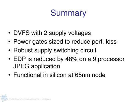Ppt Dynamic Voltage And Frequency Scaling Circuits With Two Supply Voltages Powerpoint