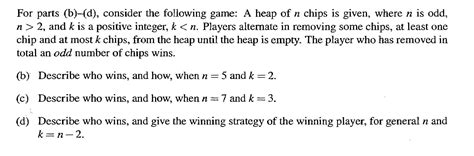 Solved For Parts B D Consider The Following Game A Chegg