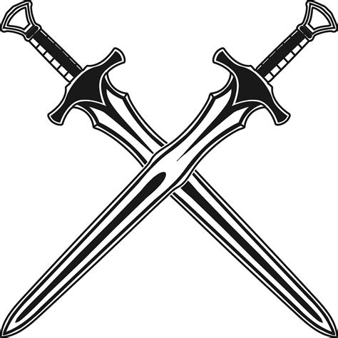Crossed Swords Vector 32060120 Vector Art At Vecteezy