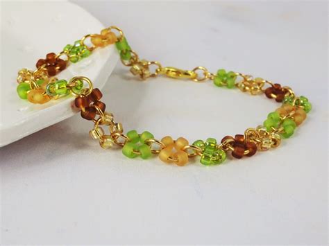 easy seed bead linked bracelet a beginner friendly tutorial the
