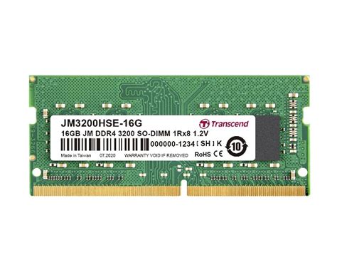 Transcend Jetram Ddr4 3200mhz So Dimm Digitalzone2u