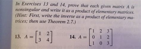 Solved In Exercises And Prove That Each Given Matrix Chegg Com