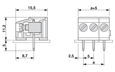 Mkdsfw 1 5 2 Pcb Terminal Block 1717091 Phoenix Contact