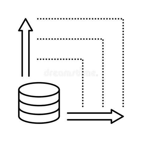 Graphic Monitoring Digital Processing Line Icon Vector Illustration Stock Vector Illustration