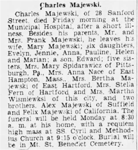 Obituary For Charles Majewski ™