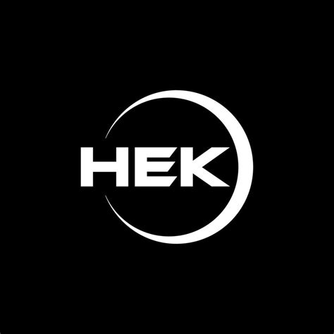 Hek Letter Logo Design In Illustration Vector Logo Calligraphy