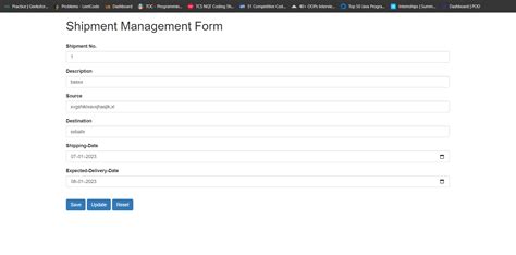 Github Rushi2126rushishipment Management Form Using Jsonpowerdb The Projects Key Theme Is