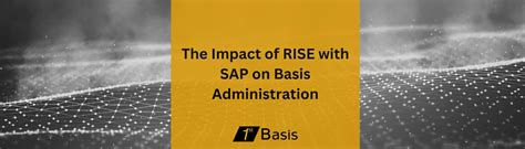 Rise With Sap Reshaping Sap Basis • 1st Basis