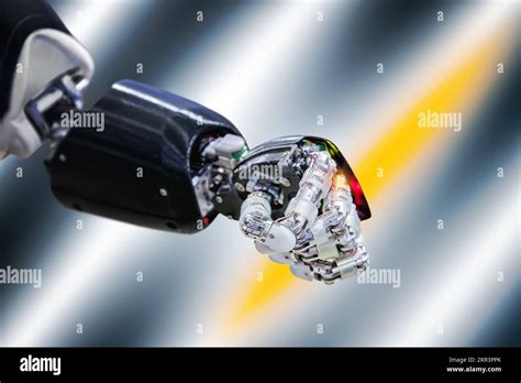 Detail Of The Arm Of A Robot That Faithfully Reproduces The Complex