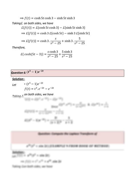 SOLUTION: Laplace transformation - Studypool