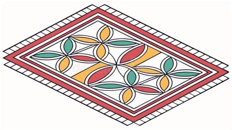 Geometric Square Tile Pattern Abstract Modern Design Illustration