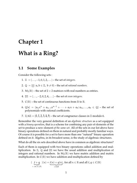 Ring Theory Pdf Ring Mathematics Factorization