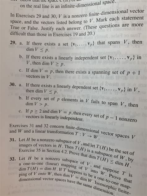 Solved In Exercise 29 And 30 V Is Nonzero