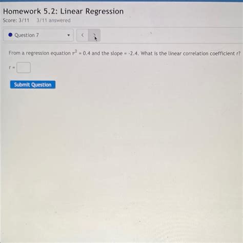 Solved Homework 5 2 Linear Regression Score 3 11 3 11
