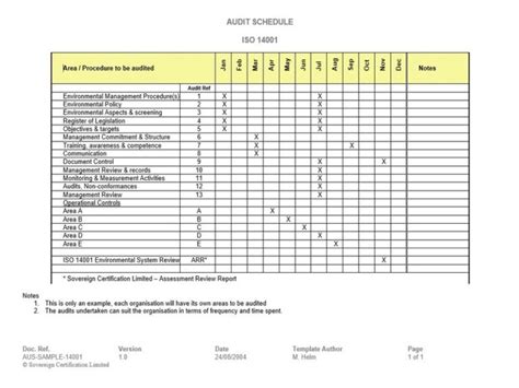 16 Excellent Audit Schedule Template Sample Schedule