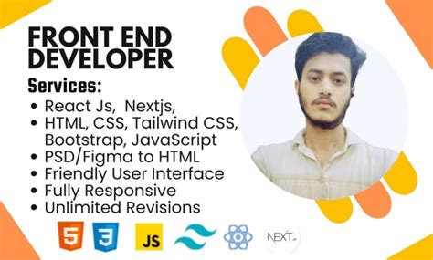 be your front end developer using react js and next js by hasibul