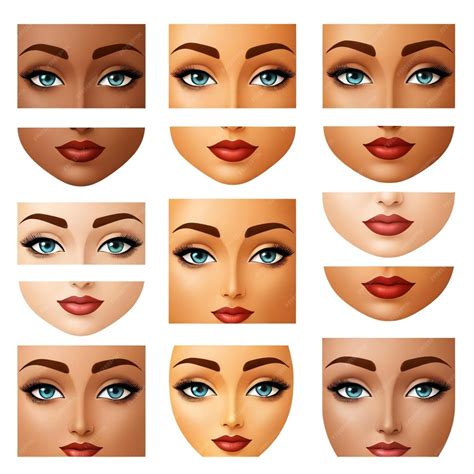 premium vector a set of different face masks with different colors