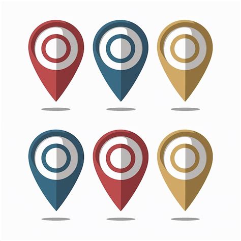 Premium Vector Colorful Location Markers For Mapping And Gps An Illustration Of Six Markers In