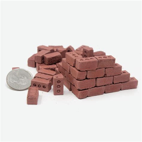 1 12 Scale Mini Red Bricks 50pk Mini Materials