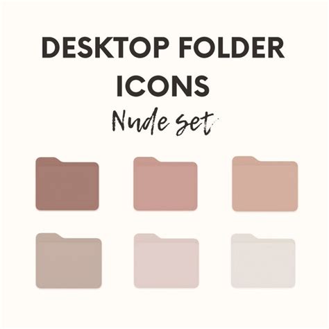 Nude Folder Icons Aesthetic Mac Icons Mac Desktop Icons Etsy Finland
