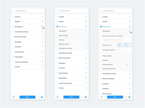 Filter Panel By Robin Marquez On Dribbble