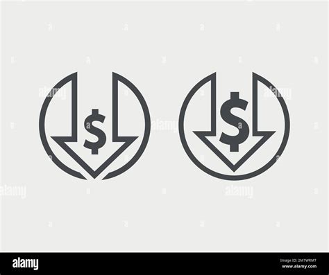 Cost Reduction Icon Isolated On White Background Vector Illustration