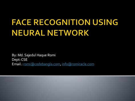 Face Recognition Using Neural Network