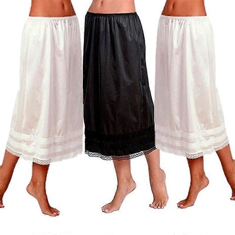 Donna Pizzo Sottogonna Sottoveste Sotto Vestito Gonna Lunga Gonna Di Sicurezza Oversize U I
