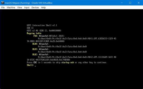 Fix Uefi Internal Shell On Macos Mojave On Virtualbox Geekrar