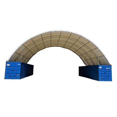 shipping container canopy shelter double truss 40 x40 x15 outside