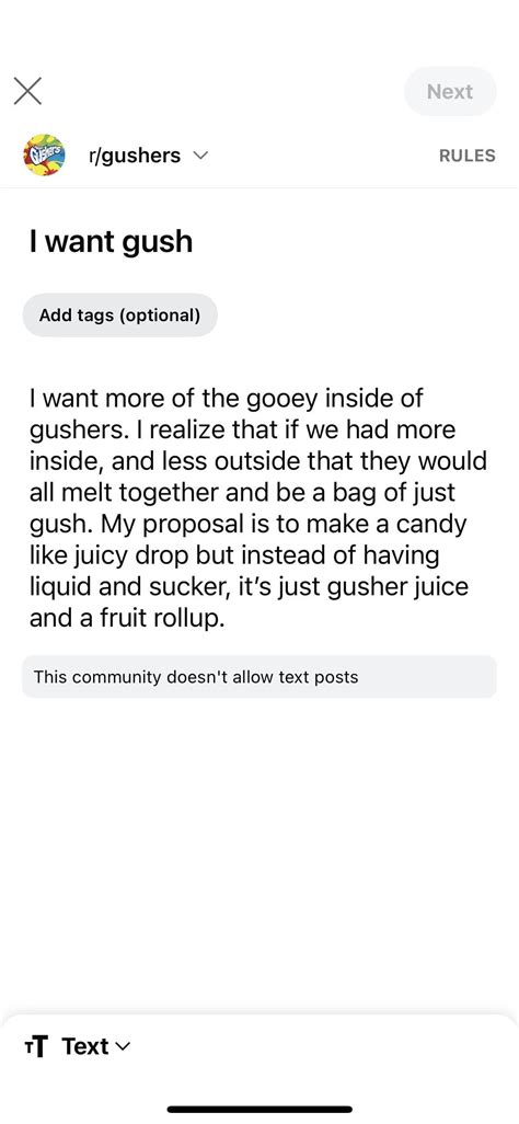 I Want Gush R Gushers